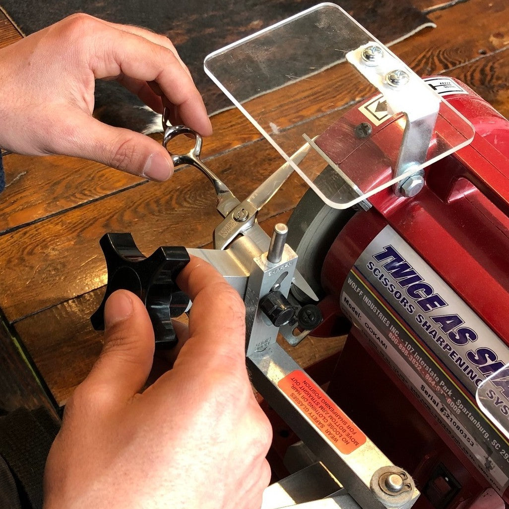 barber scissors sharpening
