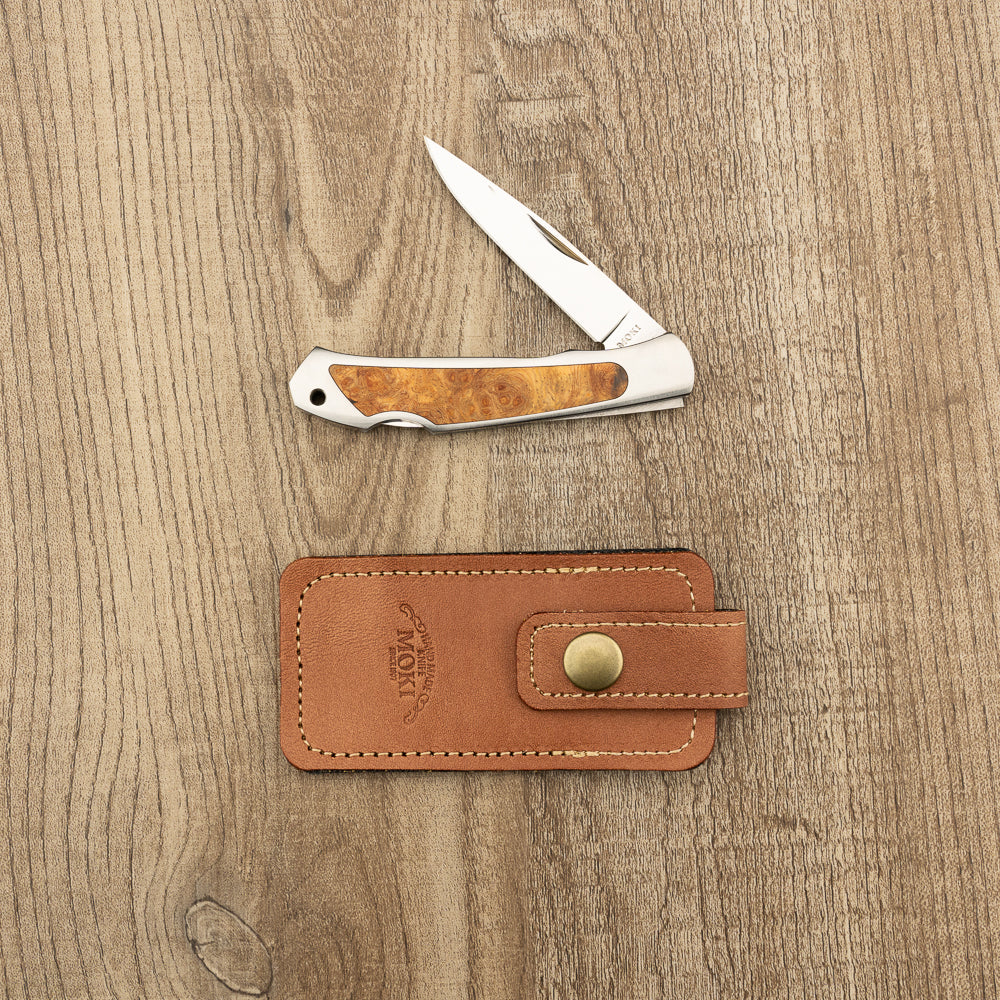 Moki Kitakitsune "Red Fox" Folding Knife - Kent of Inglewood